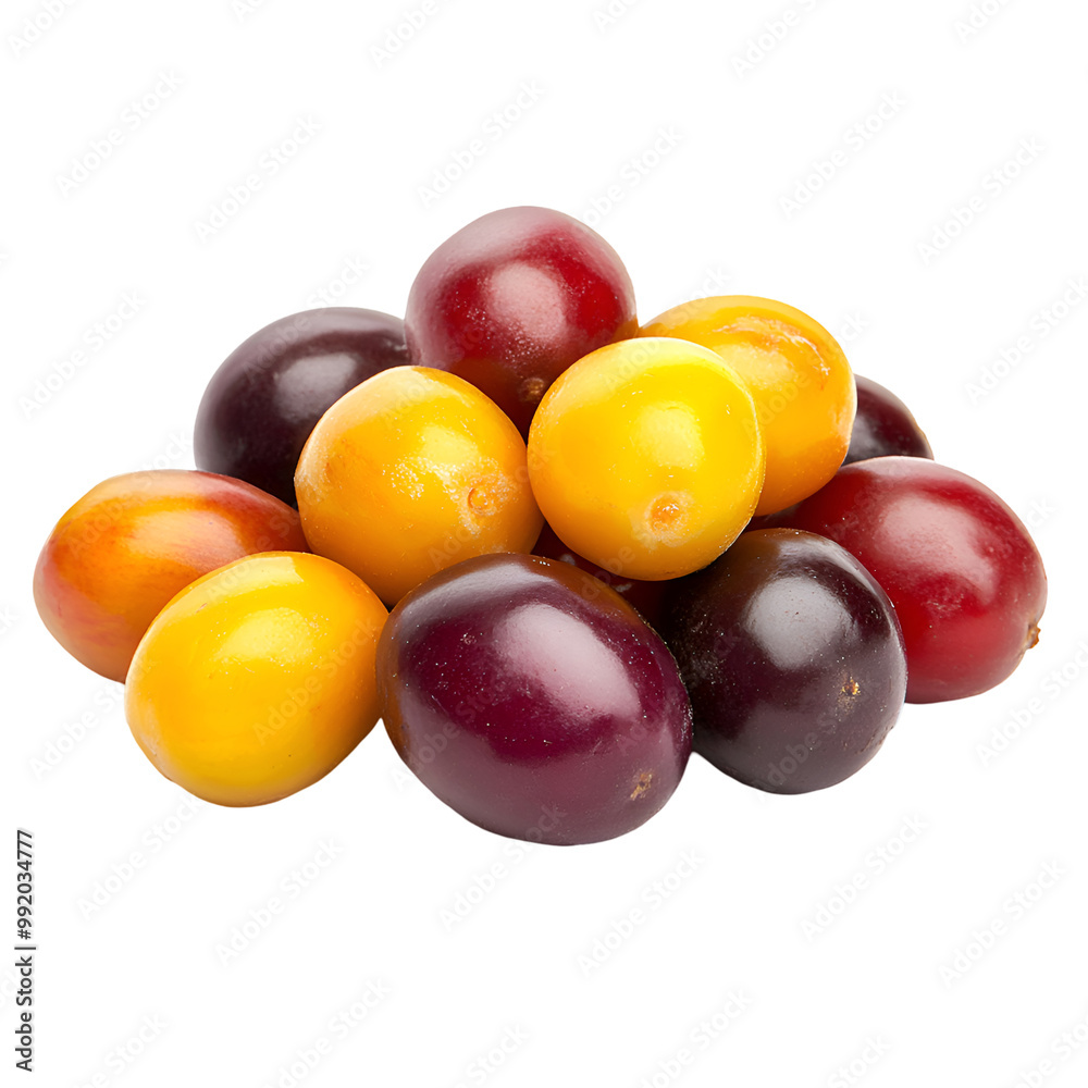 Stone Fruits - Jujube. A group of Jujube fruits in varying shades of ...