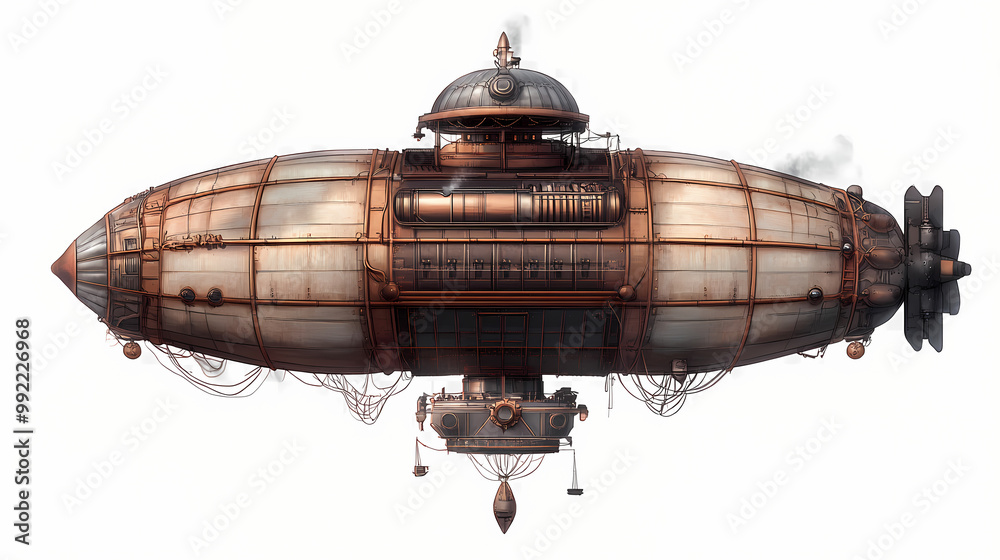 Airship png , zeppelin isolated on transparent background, generative ...