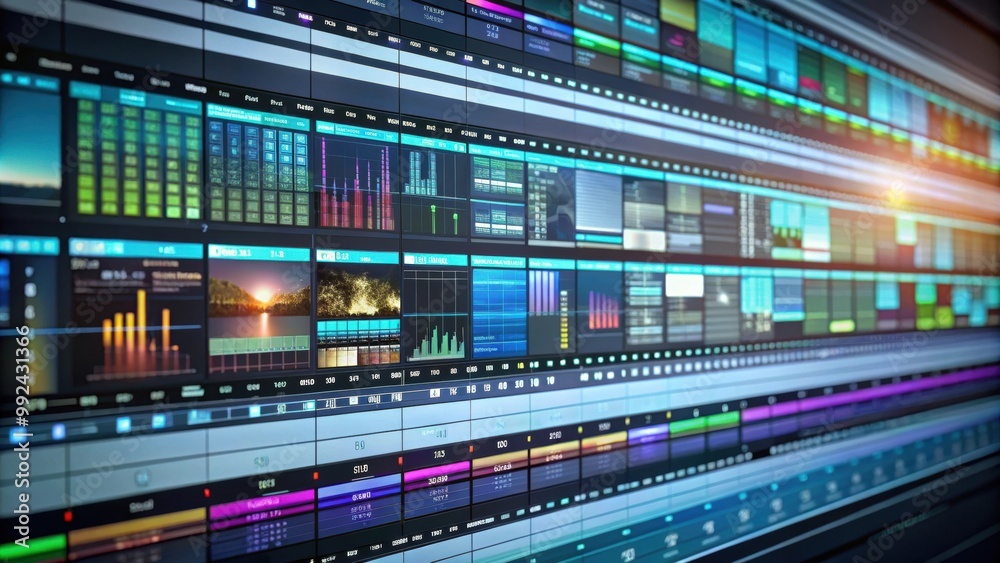 Video editing timeline with multiple layers and tools, video editing ...