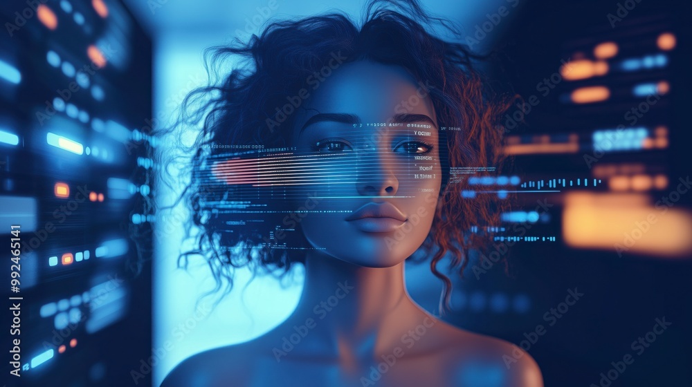HCI and Virtual Digital Human: Black African American Woman Analyzing ...