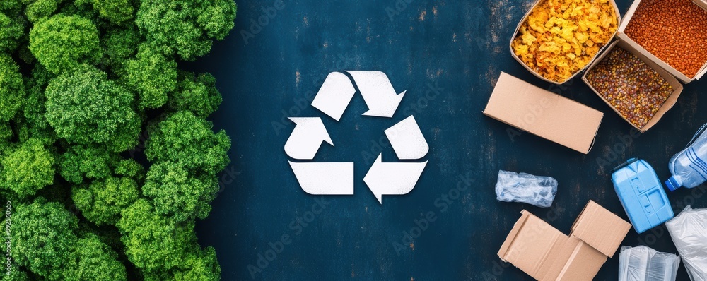 Conceptual flowchart showing how food, recycling, general, and ...