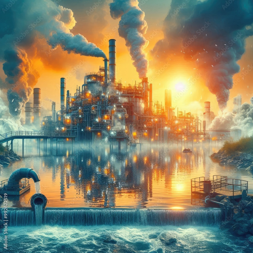 Industrial wastewater, water pollution, as it contains harmful ...