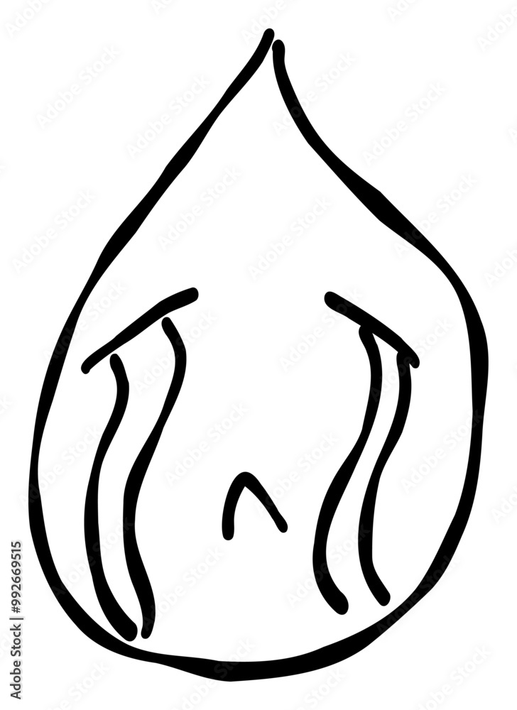 Hand-drawn emojis and emoticons expressing sadness, crying, and tears ...