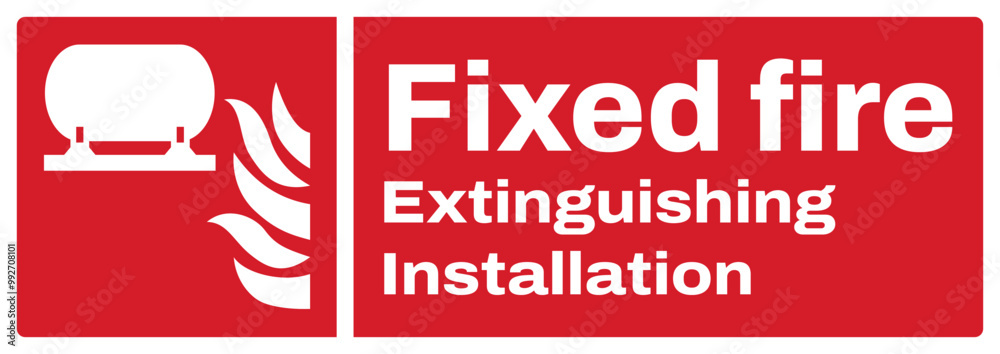 ISO fire prevention safety sign t ext variation_fixed fire ...