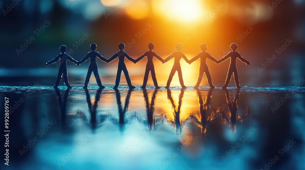 Concept of teamwork as a metaphor for partnership and unity Stock ...