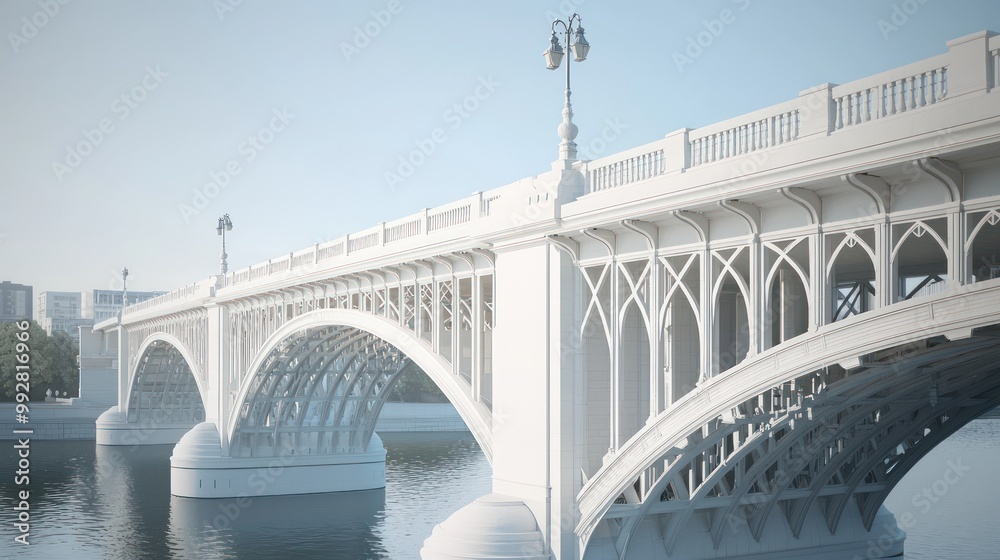 Architectural plan for a bridge renovation project, emphasizing ...