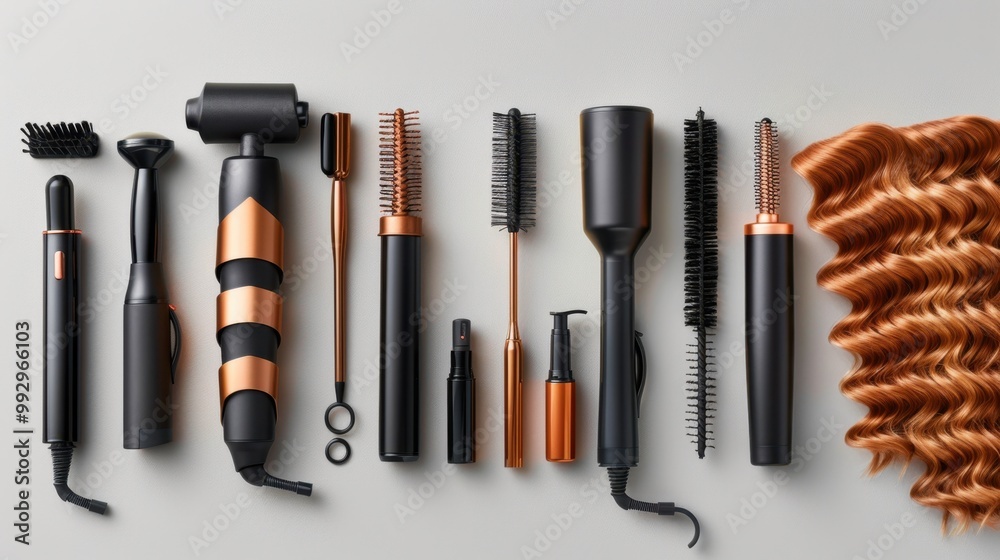 Curling Irons: Heated cylindrical tools designed for creating curls or ...