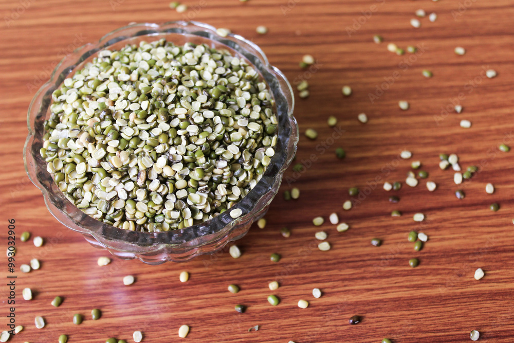 Split Mung Bean Lentils Also Know as Mungbean, Mung Gram, Vigna Radiata ...