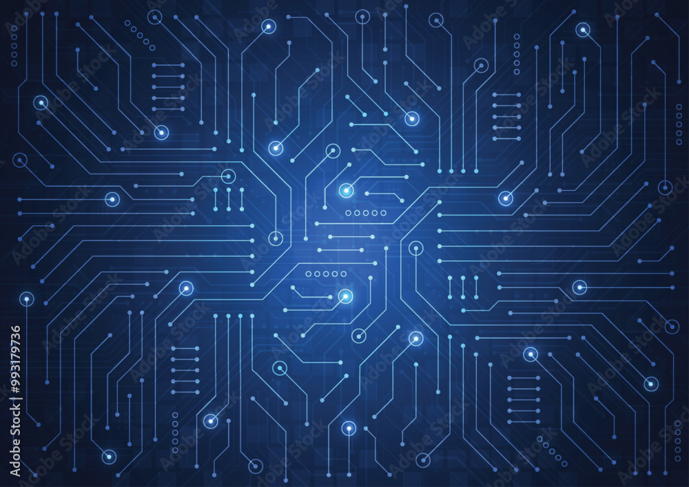 Abstract background with technology circuit board texture. Electronic ...