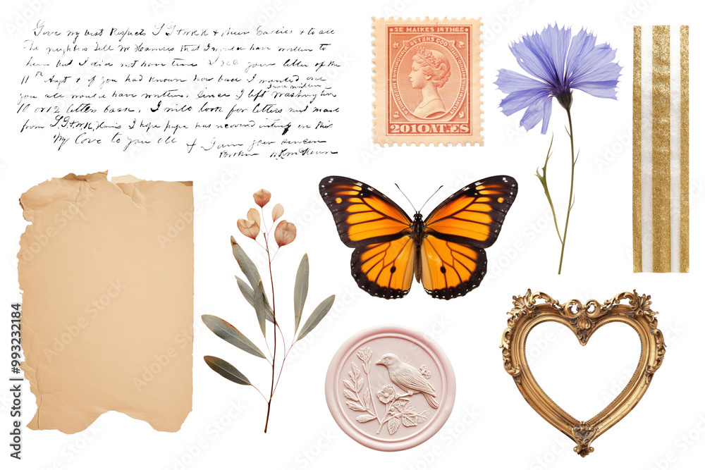 PNG vintage bullet journal set, transparent background Stock Photo ...