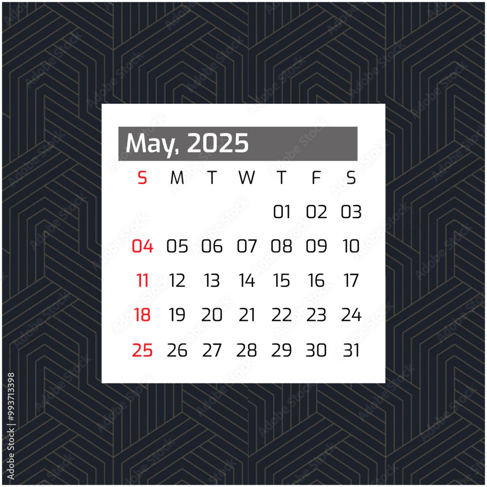 2025 January Calendar Black Design Template, Professional Style-06 ...