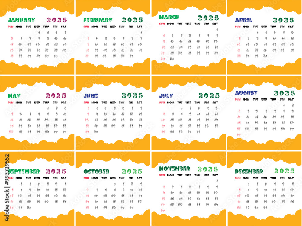 Asl 2025 January Calendar, American Sign Language Calendar For 2025 ...