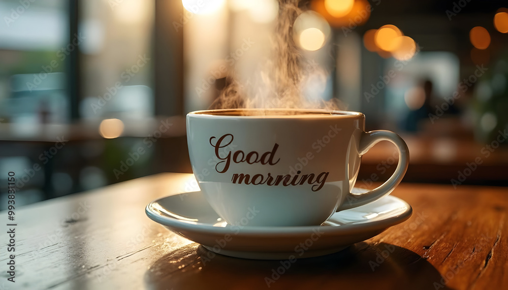 Good Morning Coffee Cup. Stock Photo | Adobe Stock