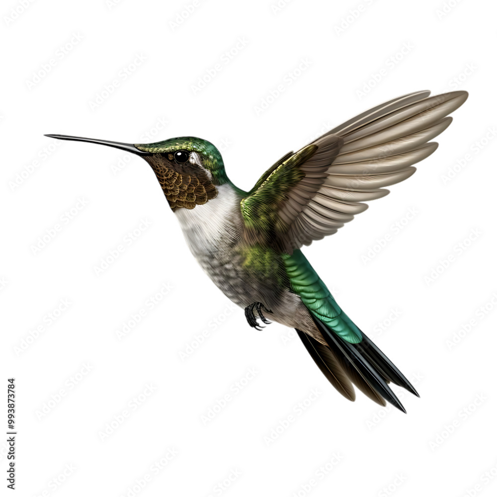 Detailed Hummingbird PNG Cutout on a Transparent Background, Versatile ...