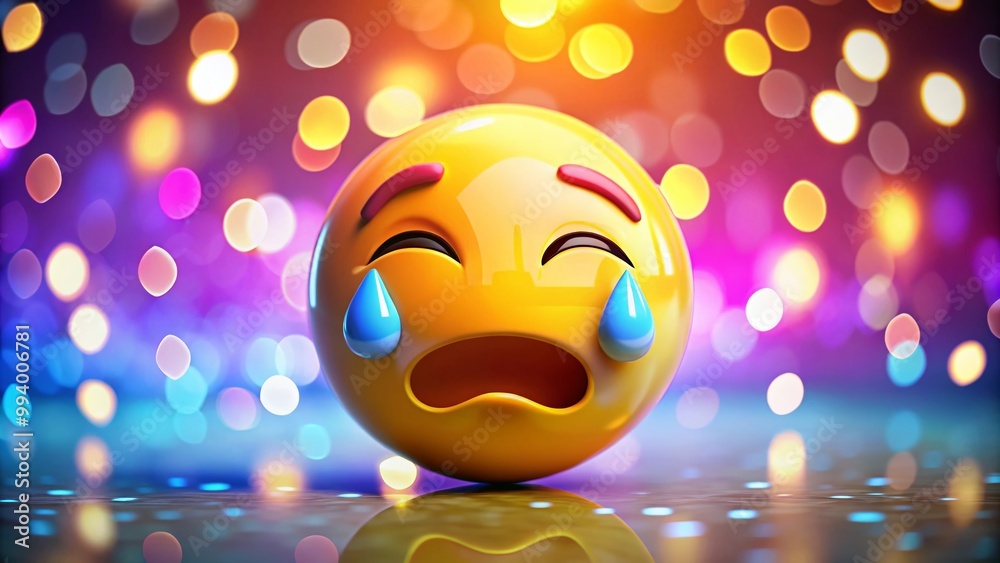 Crying Emoji with Transparent Background for Use in Digital Design and ...