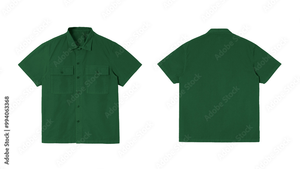 Green Polo Shirt Mockup Front and Back View, Blank T Shirt Template for ...