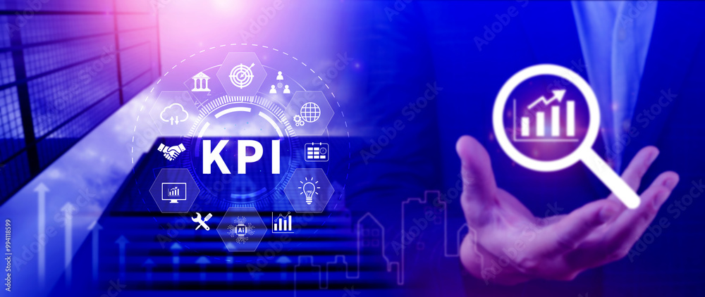 KPI, Key Performance Indicator concept, Management data System KPI ...