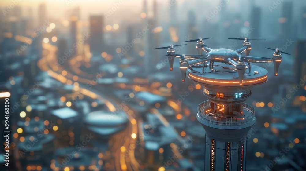 Futuristic AI-driven air traffic control systems for autonomous drones ...