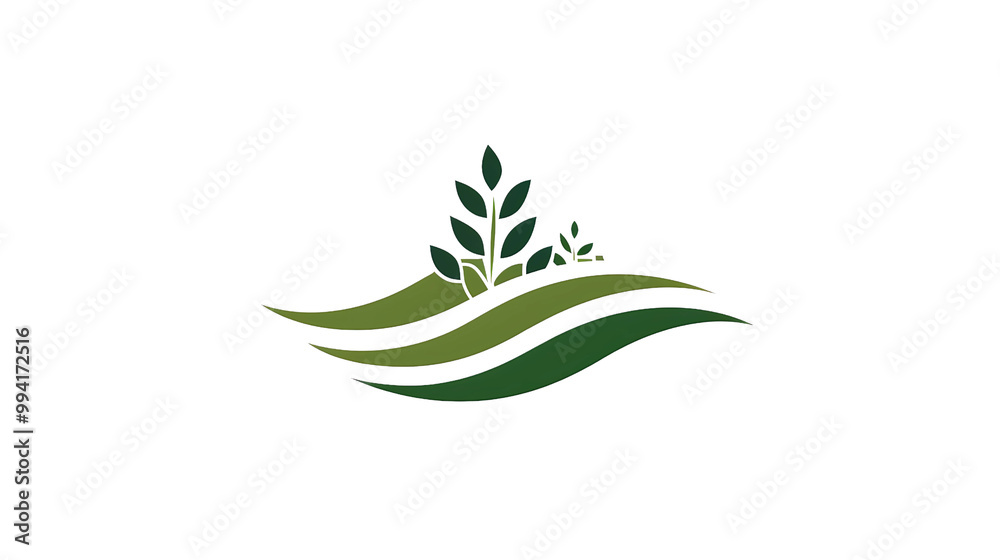 illustrations of an agricultural development, create a logo identity ...