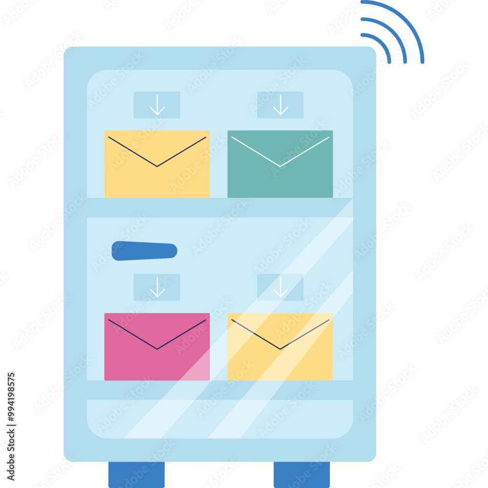 Email box vector letter mail icon mobile app Stock Vector | Adobe Stock
