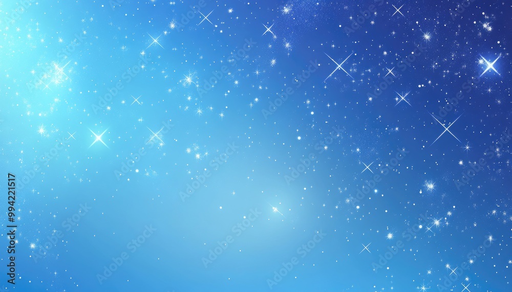 Light blue 2D cartoon template featuring starry sky Blurred abstract ...