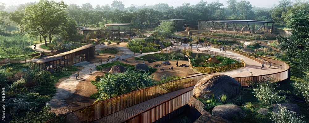 Architectural plan for a next-generation wildlife conservation park ...