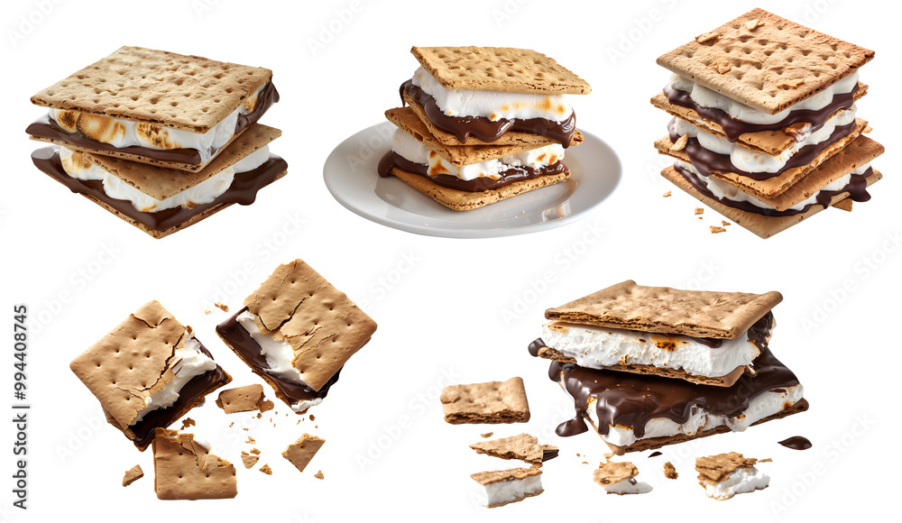 S'more s'mores smores, toasted marshmallow, melted chocolate, graham ...