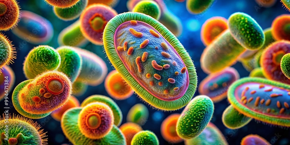 Spirilla Bacteria Under Microscope: Vibrant Image of Unique Spiral ...