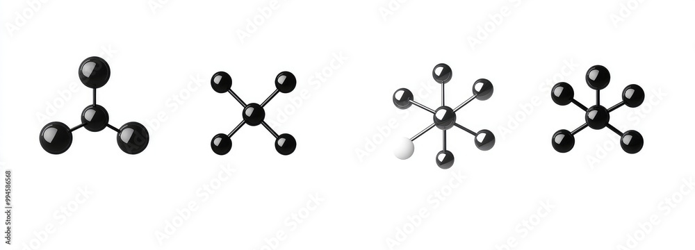 Detailed Black and White Collection of Cyclobutane Molecular Formula ...