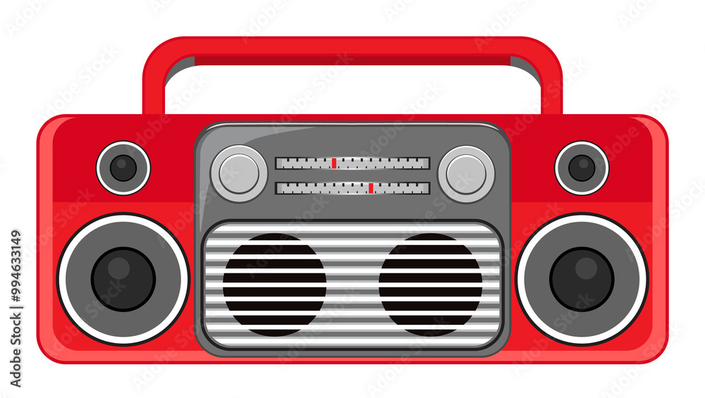 vintage radio isolated on transparent background. vector Illustration ...