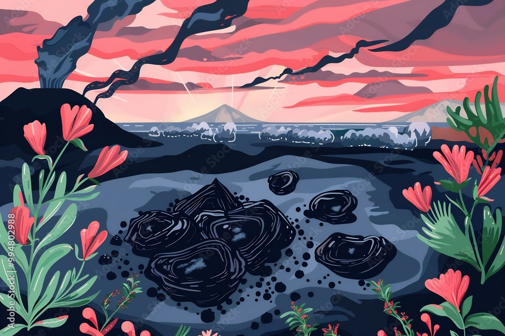 Handwritten vector design focusing the role of biochar in mitigating ...