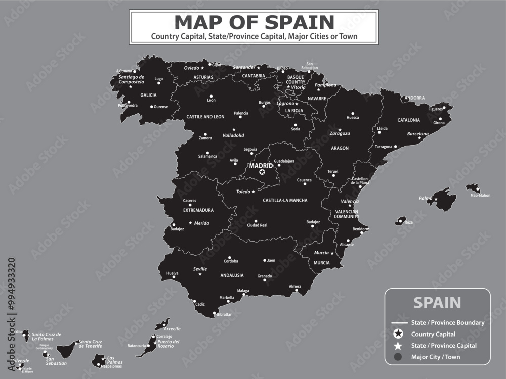 Geography Political map. Political map of country with capital ...
