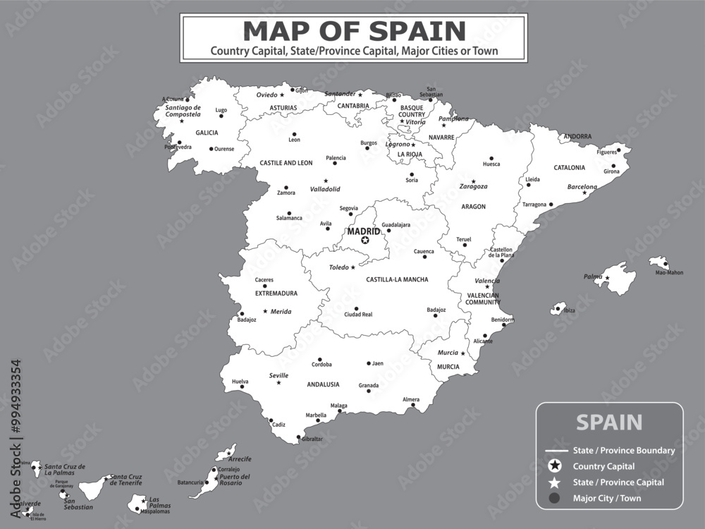 Geography Political map. Political map of country with capital ...