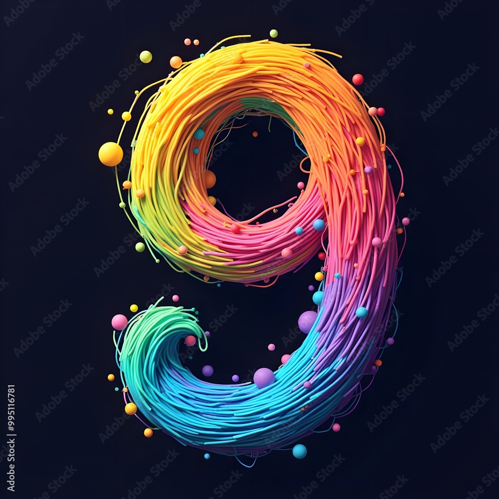 9 logo, nine letter logo, 9 3d icon, how the number 9-shaped logo adds ...