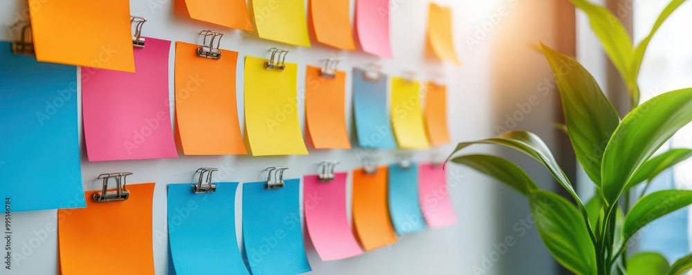 Structured checklist on a whiteboard in a modern office, corporate task ...