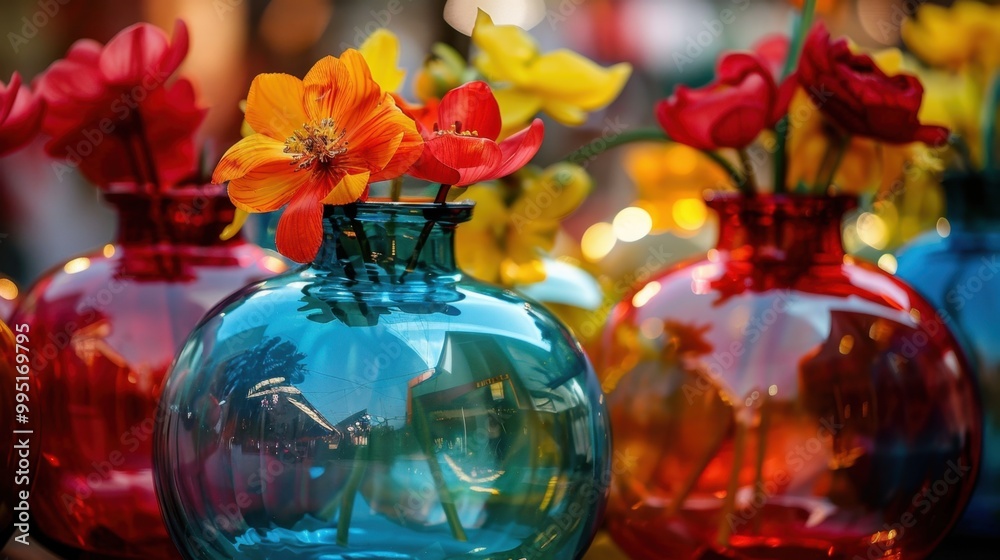 Vases: Various vases made of glass, ceramic, metal, or plastic, offered ...