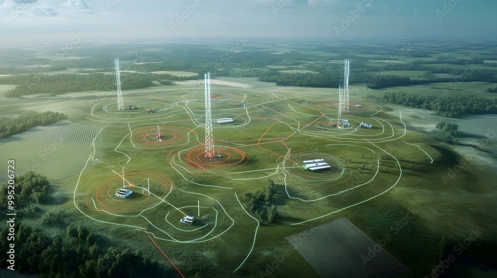An informative graphic showcasing the different signal coverage zones ...