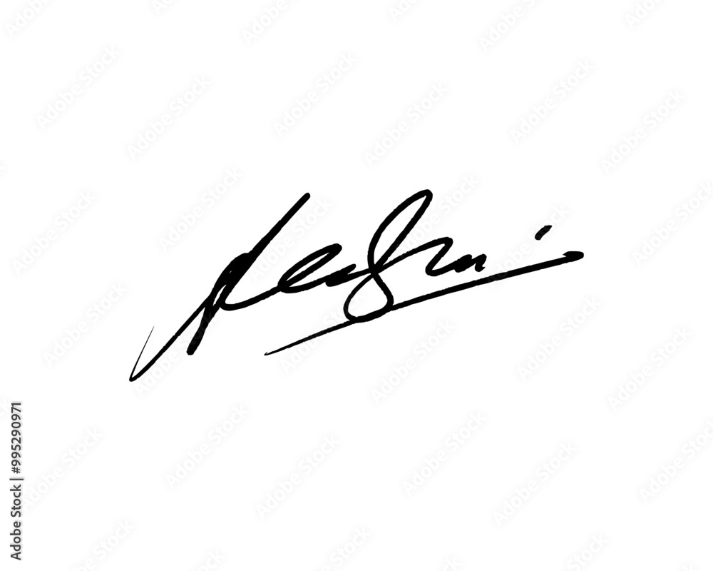 Abstract signature idea starting letter K for document. Vector with ...
