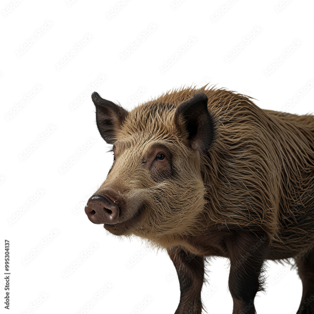 wild boar with transparent background PNG and JPEG image Stock Photo ...