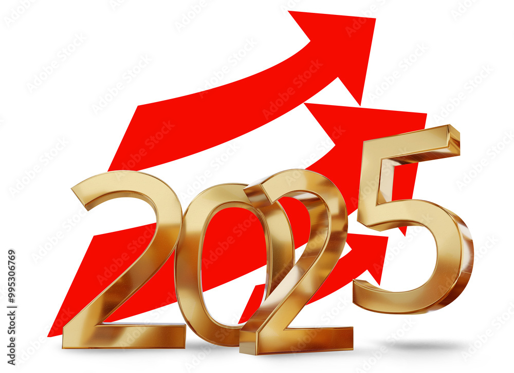 golden bold-letters number as year 2025 with ground-shadow, font-weight ...