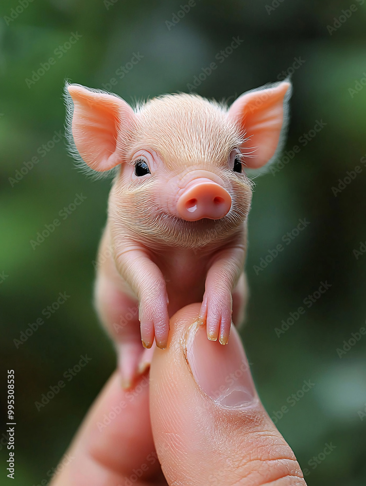 small tiny pig, Little funny minipig, Tiny pot-bellied pig mini-pig ...