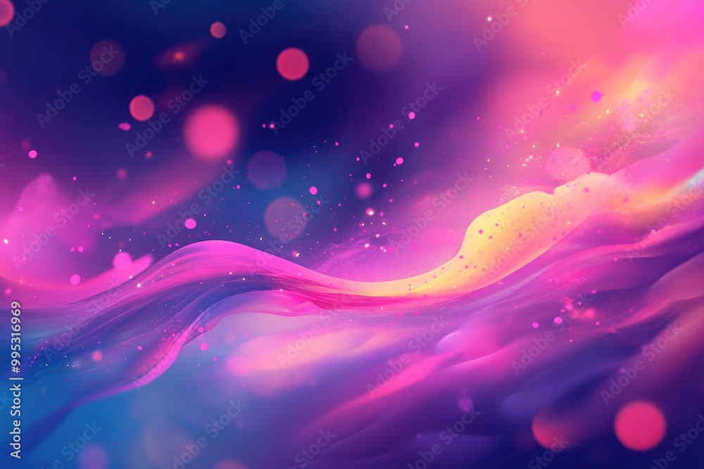 Vibrant blurred graphics created from diverse color combinations A 2D ...