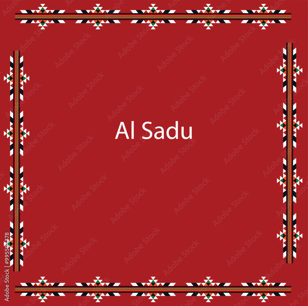 Art & Illustration Al Sadu Traditional Saudi Pattern - Decorative ...