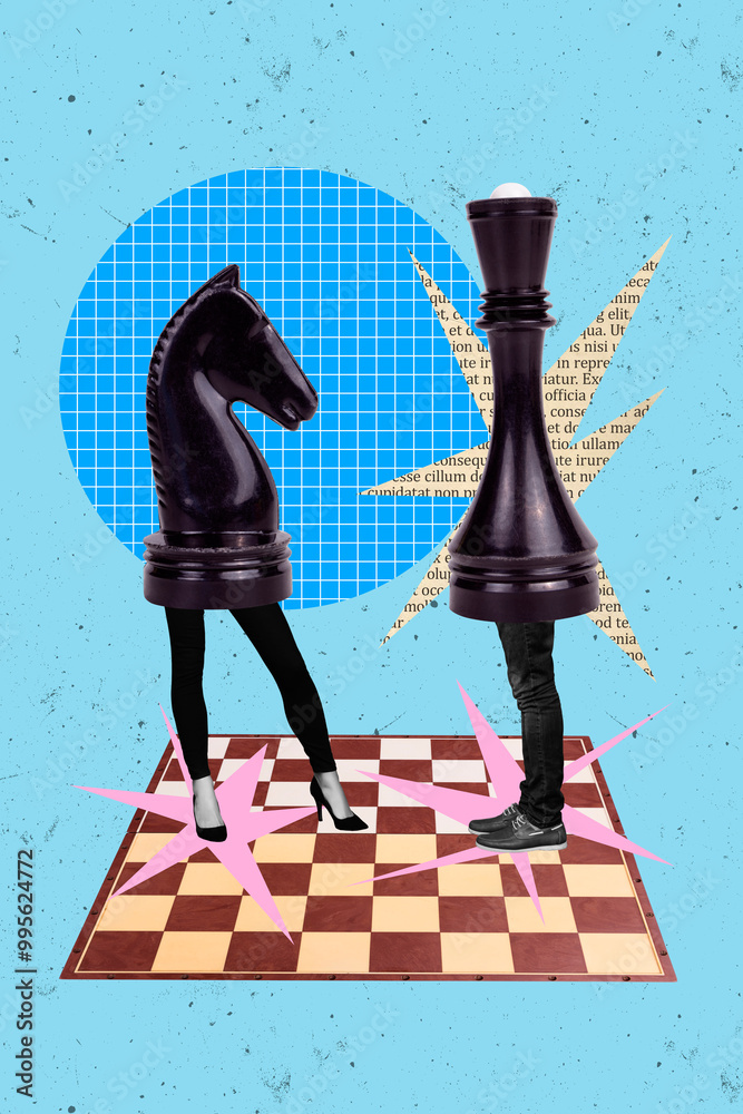 Composite trend artwork sketch image photo collage of blue color ...