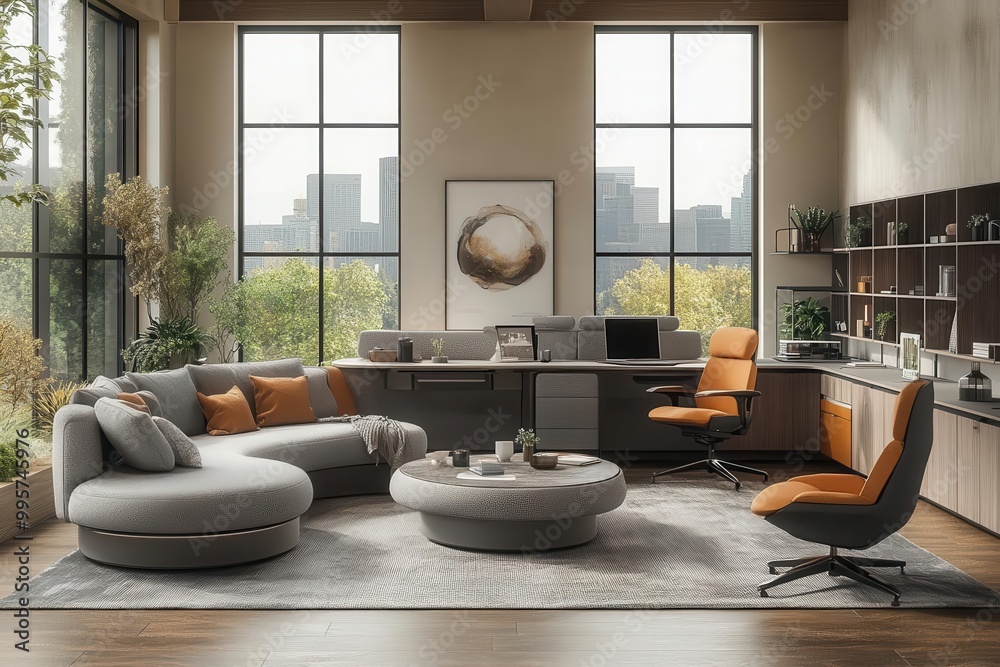 adaptive workspace dynamic open office with modular furniture and ...