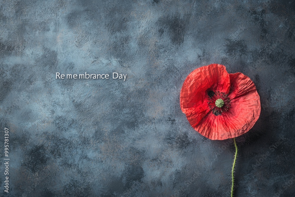 Remembrance banner: design showcasing the poppy symbol for Poppy Day ...