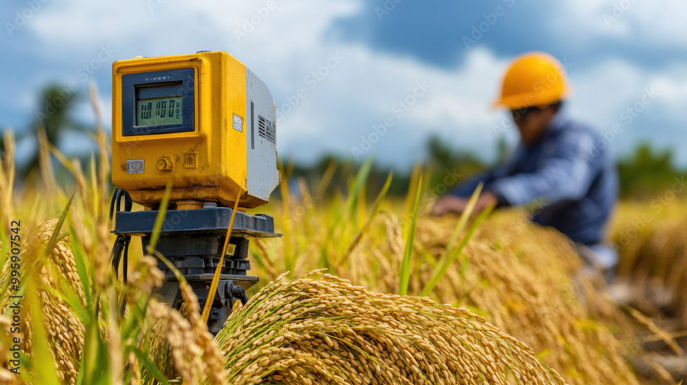 image features yield monitor device used in agriculture, measuring rice ...