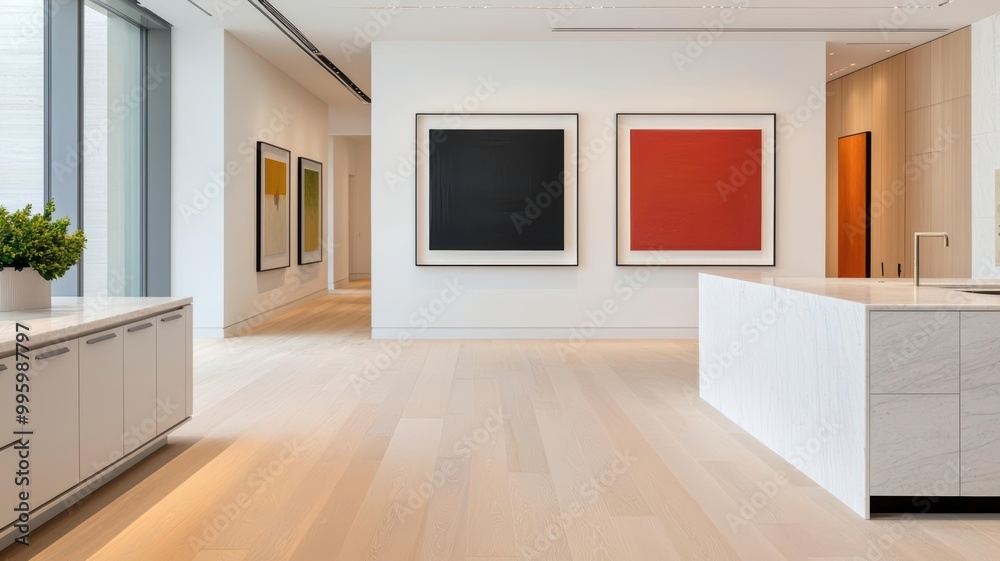 Elegant private auction room filled with rare art pieces and high-net ...