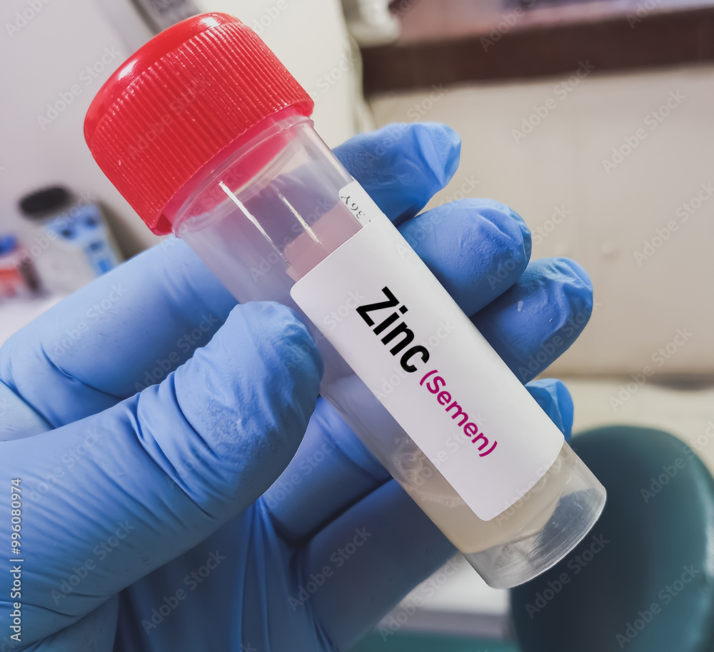 Semen sample for semen zinc test for identification of human seminal ...