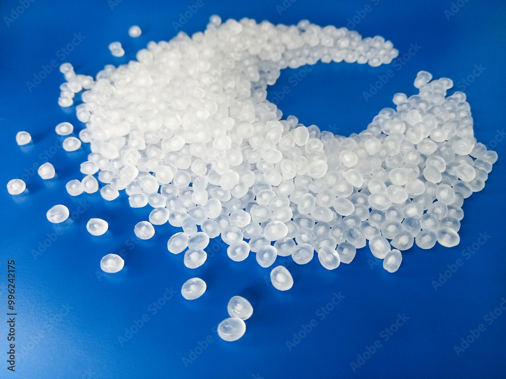 virgin raw material granules, white plastic resin material granules hot ...